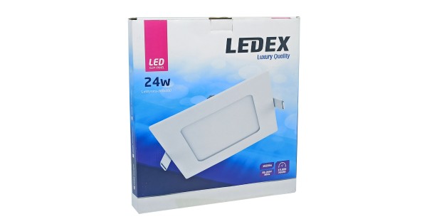 ლედ პანელი ოთხკუთხედი LEDEX LED Slim Panel Light (Square) 24w 6500K
