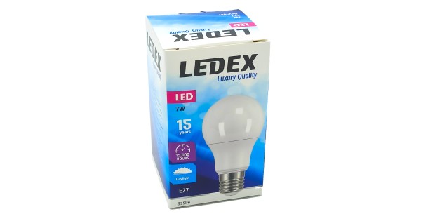 ნათურა სტანდარტული LEDEX LED7-9116 7W E27 6500K