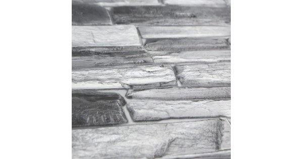 დეკორატიული პანელი PVC Slate Silver (498 х 982 mm)